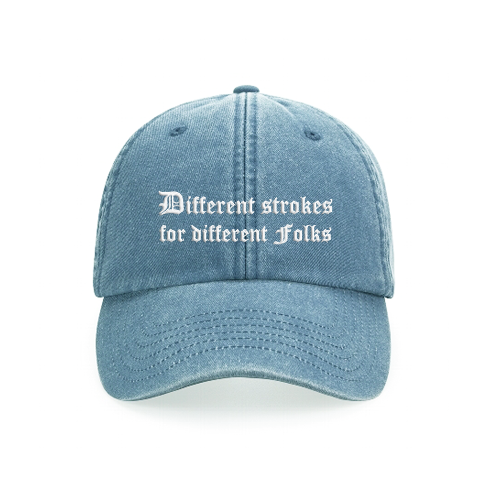 DIFFERENT FOLKS Embroidery Cap | Vintage Wash Style Band, Festival Hat ...